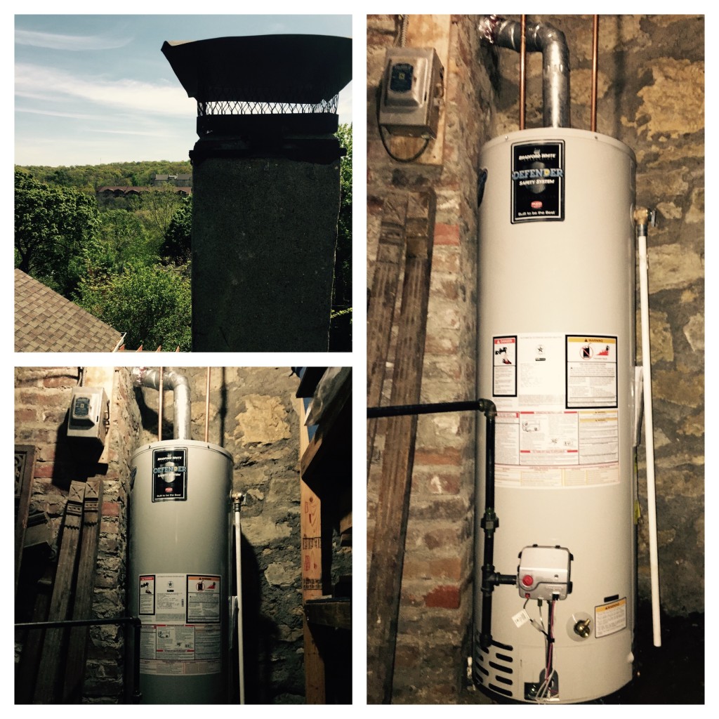 Flue liner installed in old home in Parkville - Water Heaters Installed ...