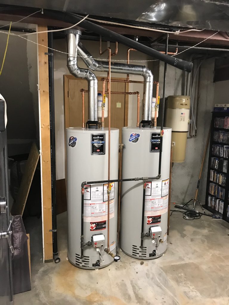 Venting configuration for dual tank setups - Water Heaters Installed by ...